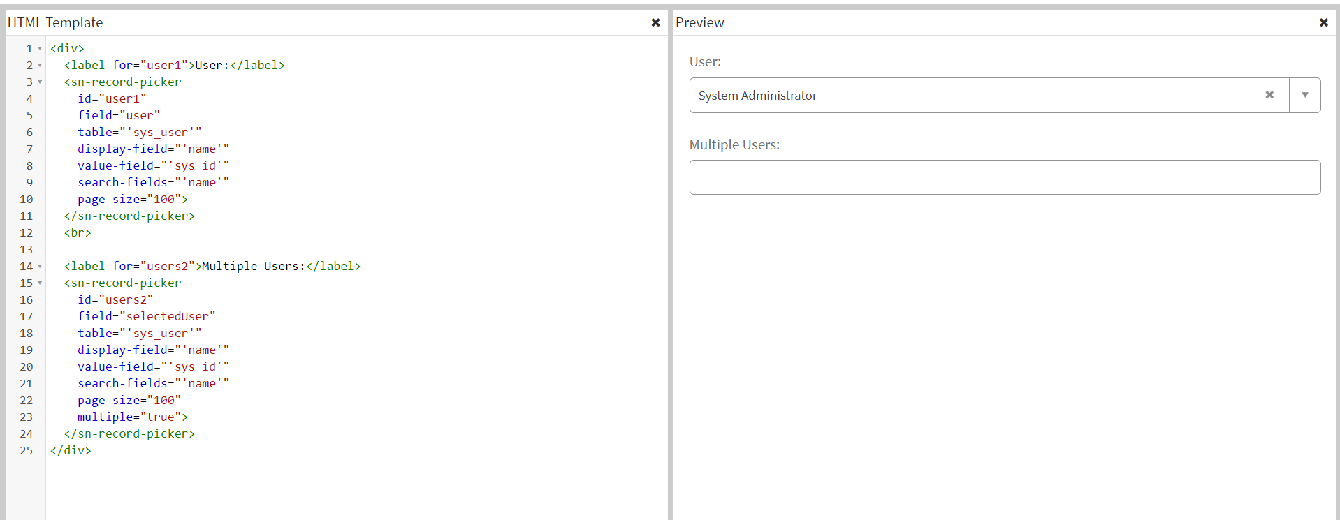 Using sn-record-picker in ServiceNow Service Porta... - ServiceNow Community
